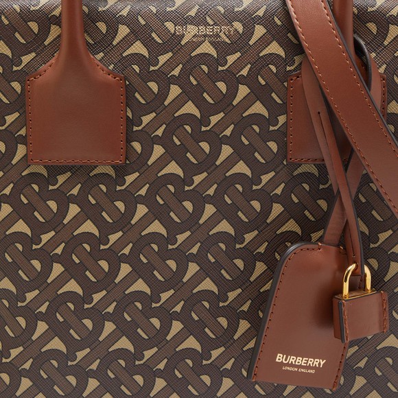 Burberry | Bags | Burberry Multicolor Tb Print Coated Canvas And ...